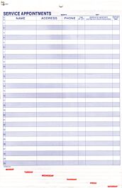 Service Appointment Sheet - Dealertrack Technologies